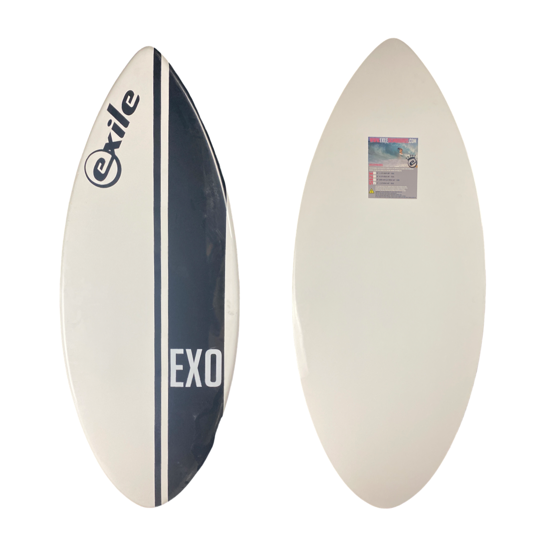 Blemished Large (52") EX0 E-Glass Epoxy Skimboard – Vertical Stripe | Exile Skimboards