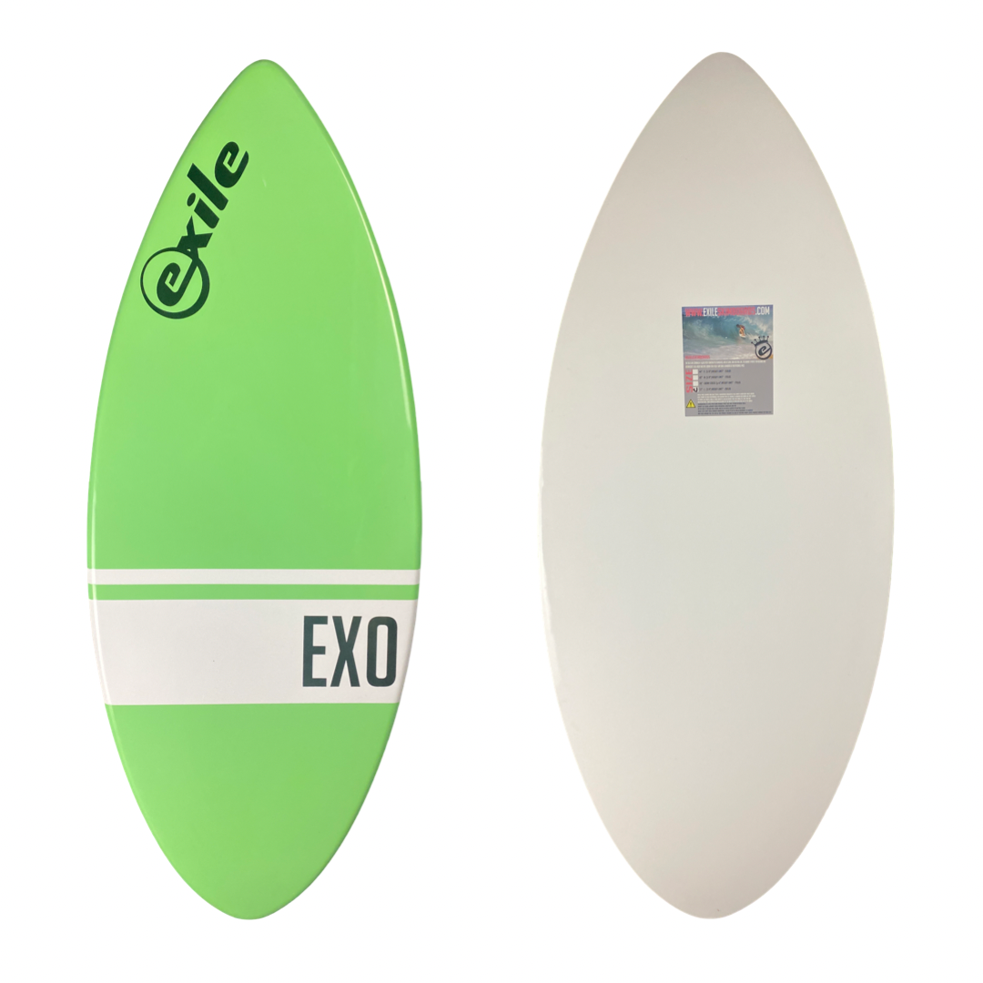 Blemished Large (52") EX0 E-Glass Epoxy Skimboard – Horizontal Stripe | Exile Skimboards
