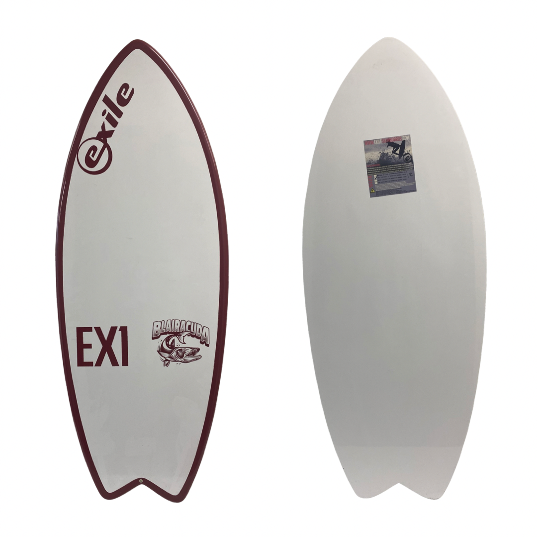BLEMISHED Small Blairacuda™ EX1 E-Glass Epoxy Skimboard – Exile Skimboards