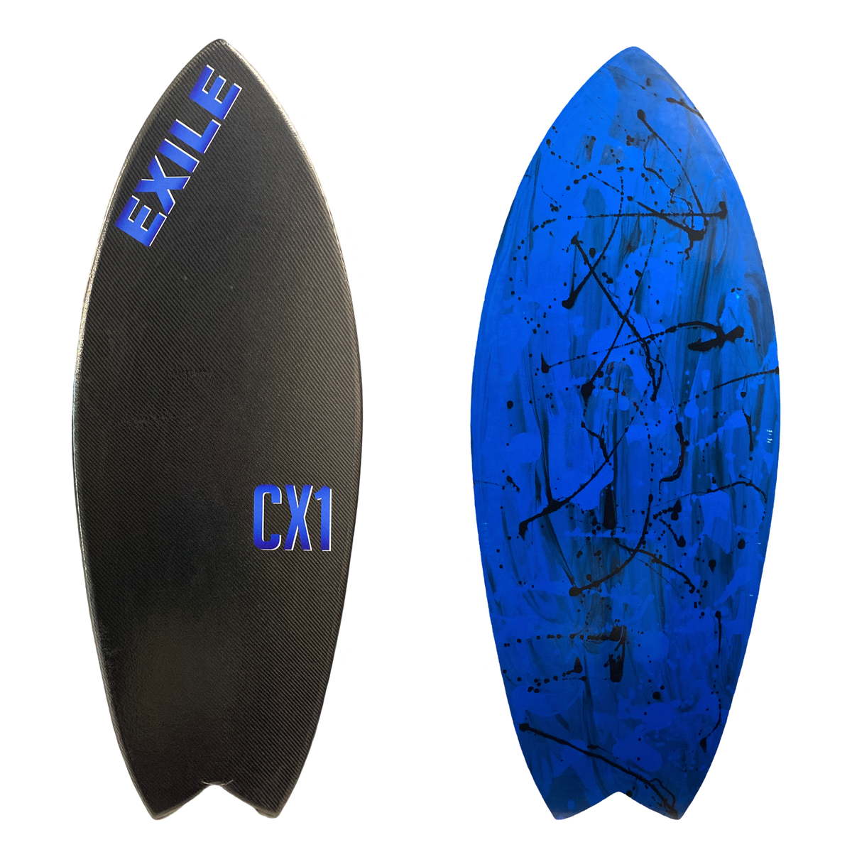 Extra Large CX1 Blairacuda™ Shape Double Carbon Fiber Epoxy Skimboard ...