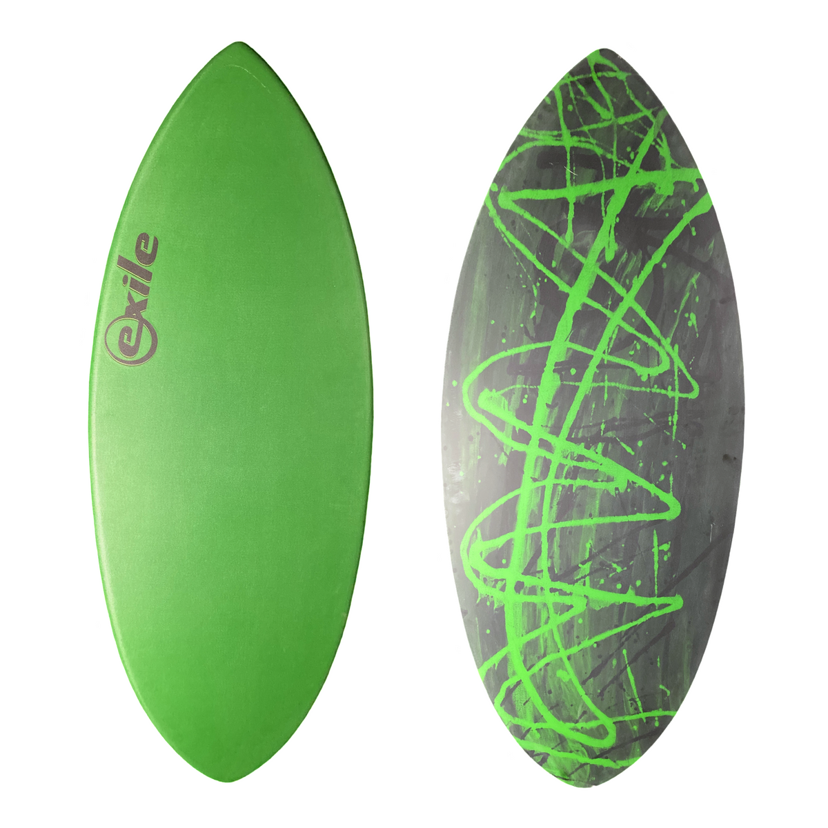 Hybrid Carbon Skimboard Large 5/8" - Green | Exile Skimboards