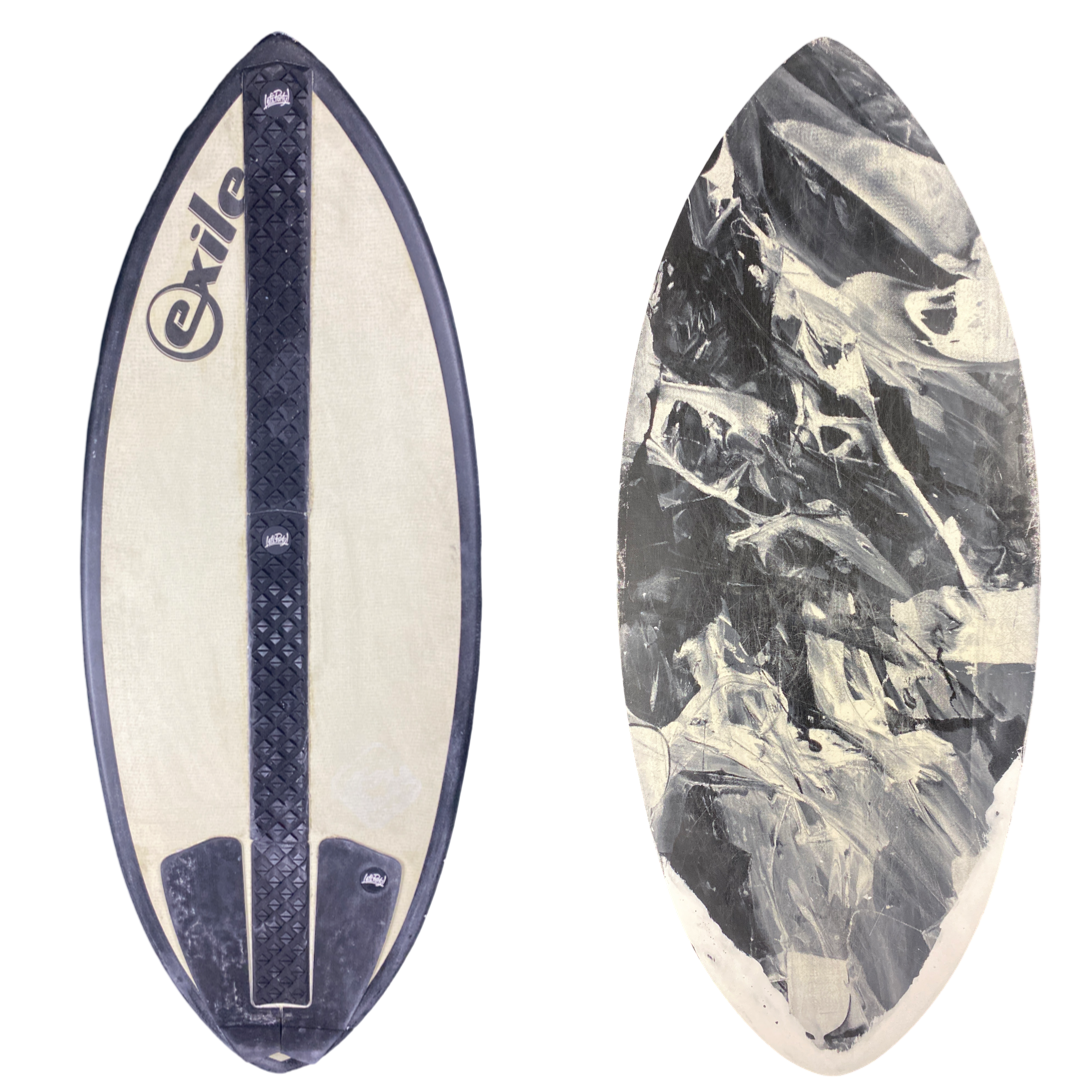 Used Large Hybrid Shape Carbon Fiber 5/8'' Skimboard - White | Exile ...