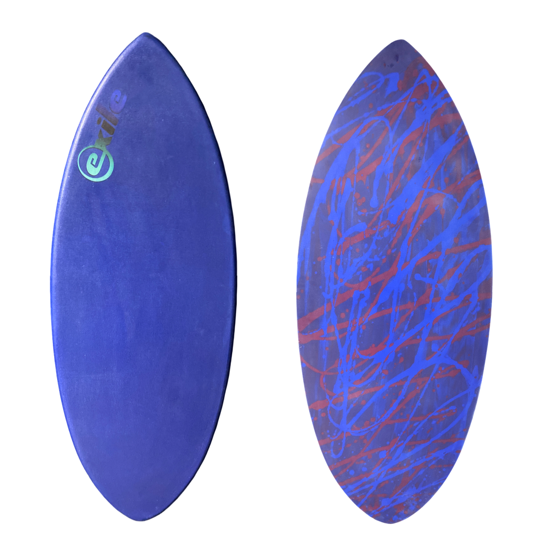 Hybrid Carbon Skimboard Medium 3/4" Tapered - Blue | Exile Skimboards